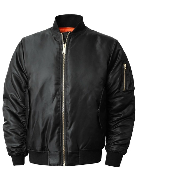Jackets & Coats | New Mens Black Lightweight Winter Bomber Jacket ...